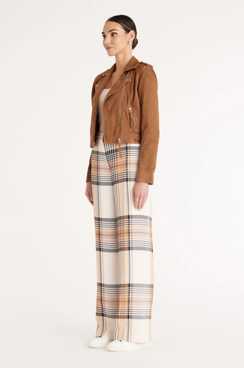 cable – Hendrix Suede Biker Jacket | rust – Nixon + Maude