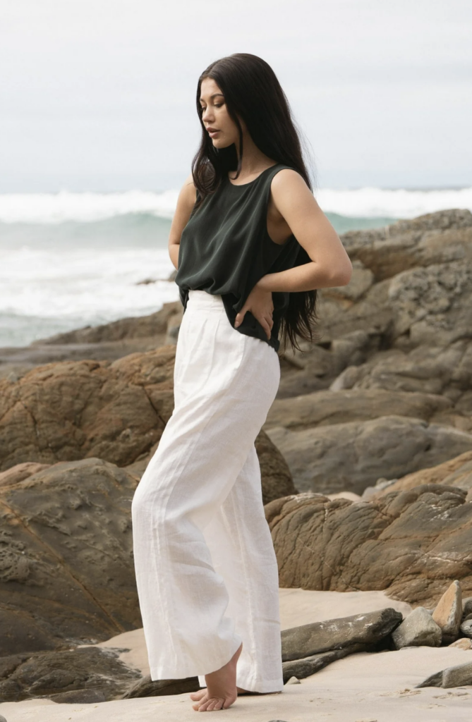 Lilly pilly – oli linen pant | Ivory – Nixon + Maude
