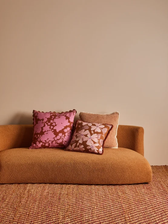 bonnie & neil – Violet Tan 50cm Cushion – Nixon + Maude